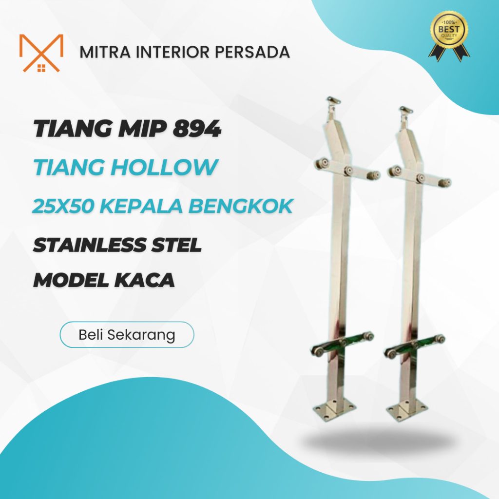 Jual Tiang Railing MIP 894 Kilap Railing Tangga Kaca stainless ...