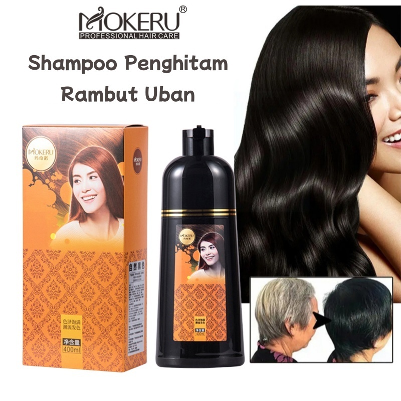 Jual 【COD ORI】MOKERU Shampoo Pewarna Rambut / Sampo Penghitam Rambut ...