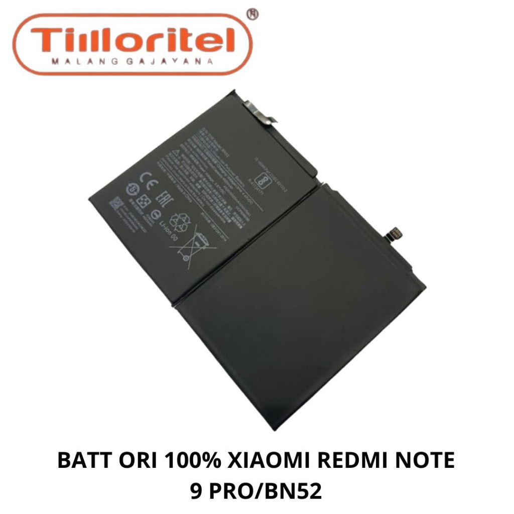 Jual BATT ORI 100% XIAOMI REDMI NOTE 9 PRO/BN52 | Shopee Indonesia