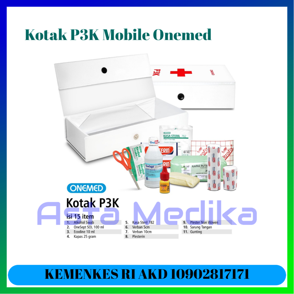 Jual OneMed - Set Kotak P3K + Isi Lengkap Original / PPPK Mobil Motor ...