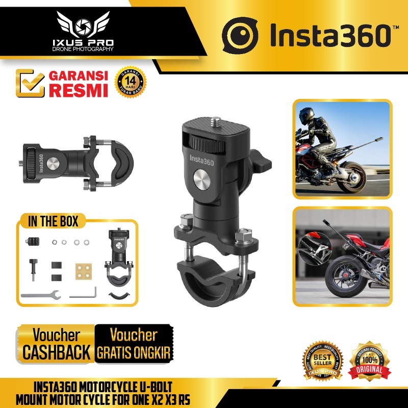 Jual Insta360 Motorcycle U-Bolt Mount Motor Cycle for One X2 X3 RS | Shopee Indonesia