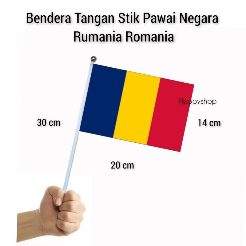 Jual Bendera Tangan Stik Pawai Negara Rumania/Romania | Shopee Indonesia