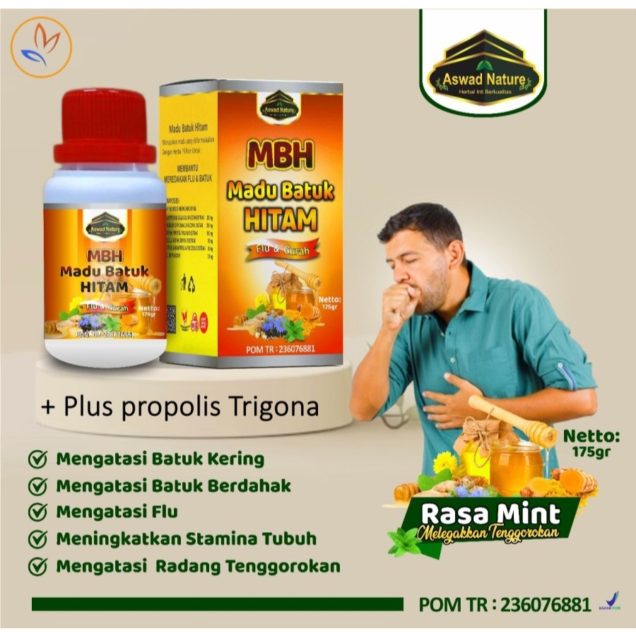 Jual MBH madu batuk hitam flu & gurah nature aswad propolis trigona 175 ...