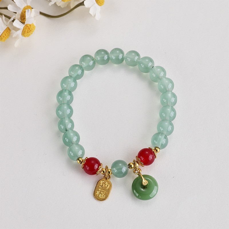 Jual COD Gelang Giok Keberuntungan Manik-manik Batu Gelang Kacang Hijau ...