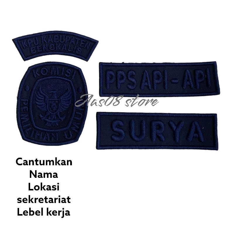 Jual LOGO BORDIR KPU TIMBUL DONGKER BEDGE KPU PPS TIMBUL NAVY LOGO KPU ...