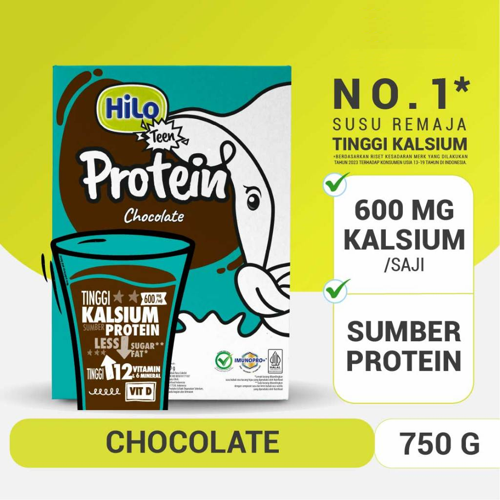 Jual HiLo Teen Protein 750g - Susu Tinggi Kalsium Lebih Rendah Lemak ...
