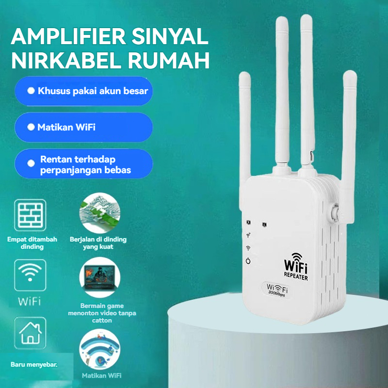 Jual Wifi Repeater 4TX 300m Wifi Wireless Range Extender Router wifi extender penguat wifi sinya ...