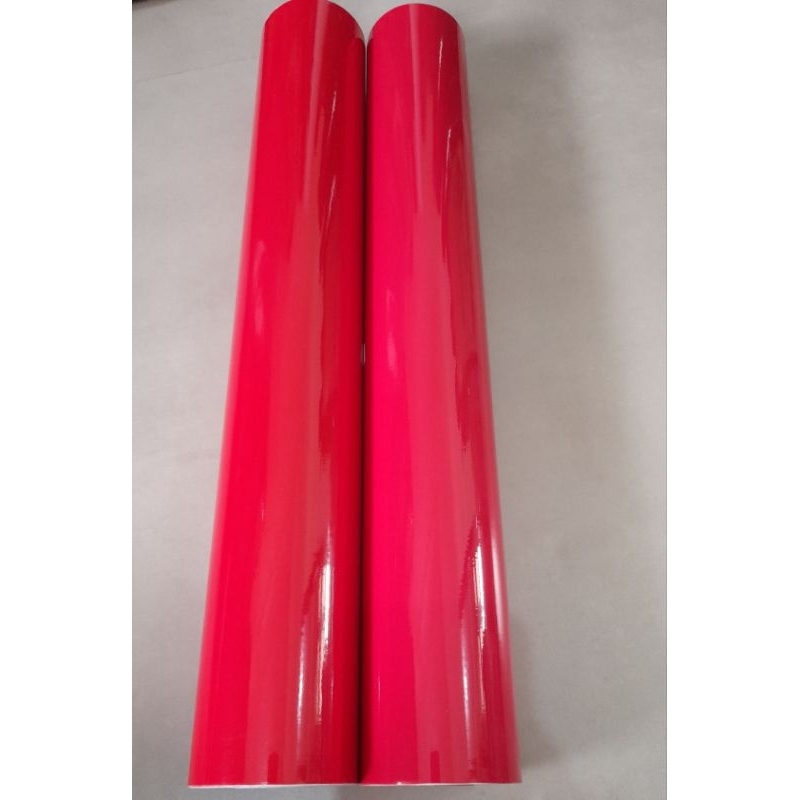 Jual stiker skotlet warna merah glosi meteran | Shopee Indonesia