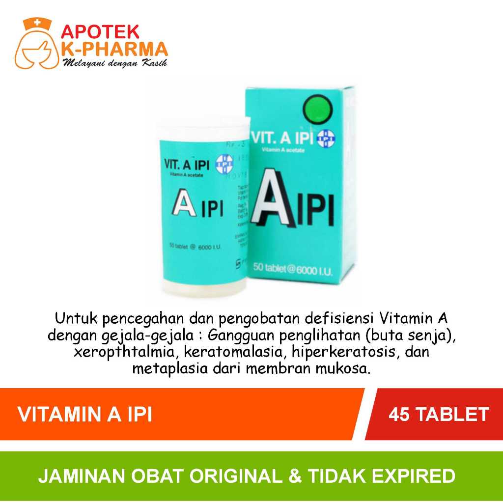 Jual Vitamin A IPI Isi 45 Tablet Obat Original | Shopee Indonesia