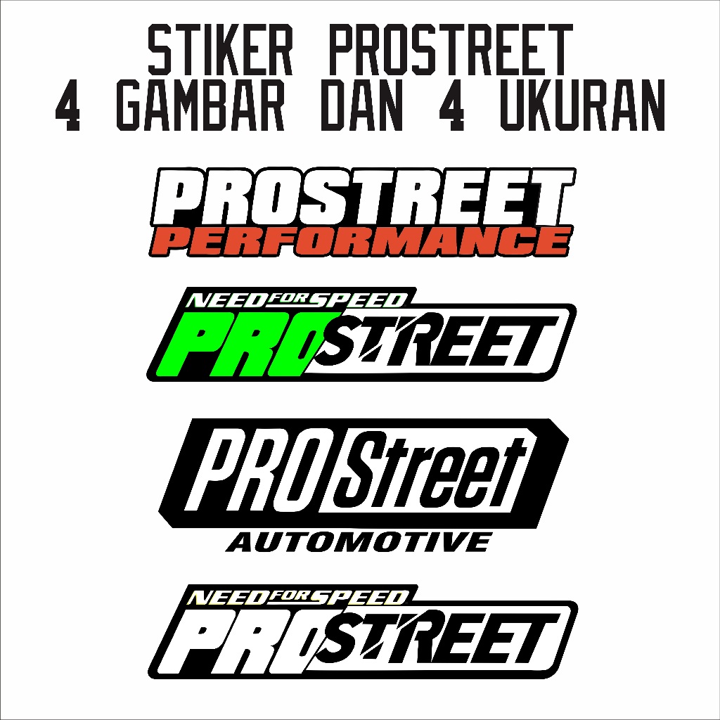 Jual STIKER PROSTREET PERFORMANCE / PROSTREET NEED FOR SPEED ...