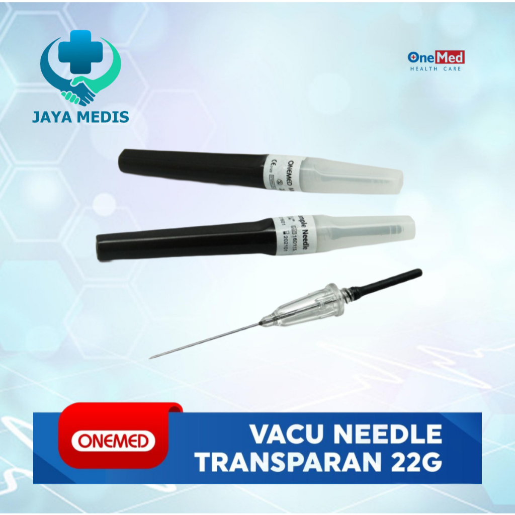 Jual Vacu Needle Onemed Transparant 22G Multi Sample | Jarum Steril ...
