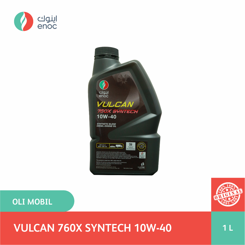 Jual ENOC Vulcan 760X Syntech 10W-40 (1L) | Shopee Indonesia