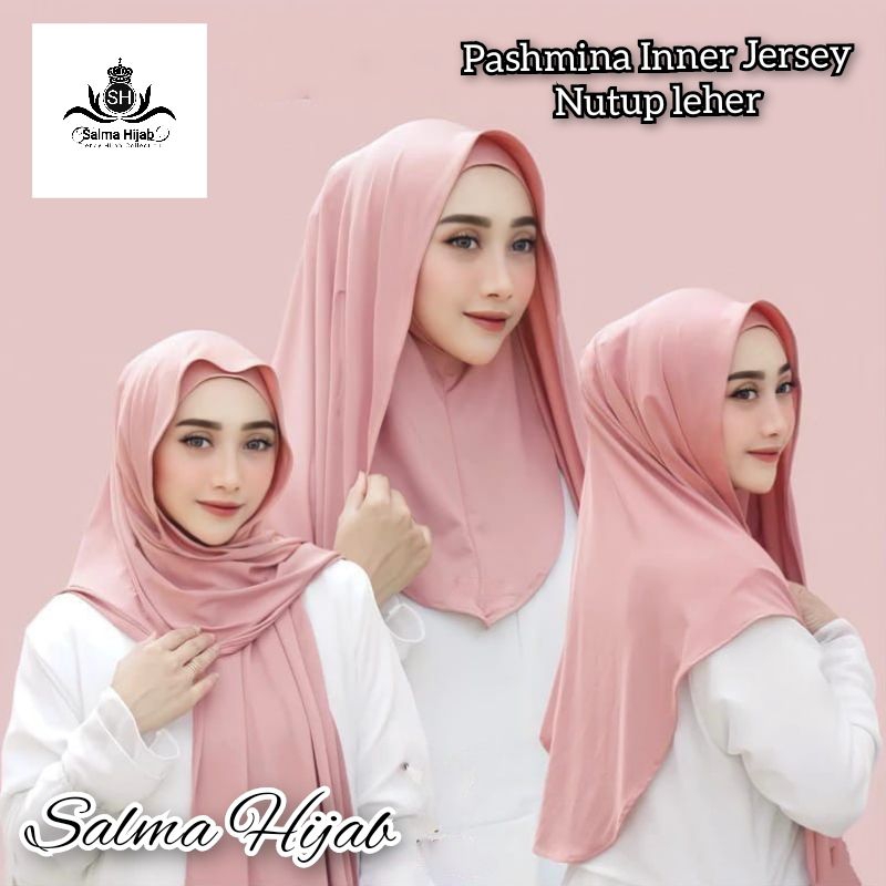 Jual PASHMINA INNER JERSEY MENUTUP LEHER DAN DADA | Shopee Indonesia
