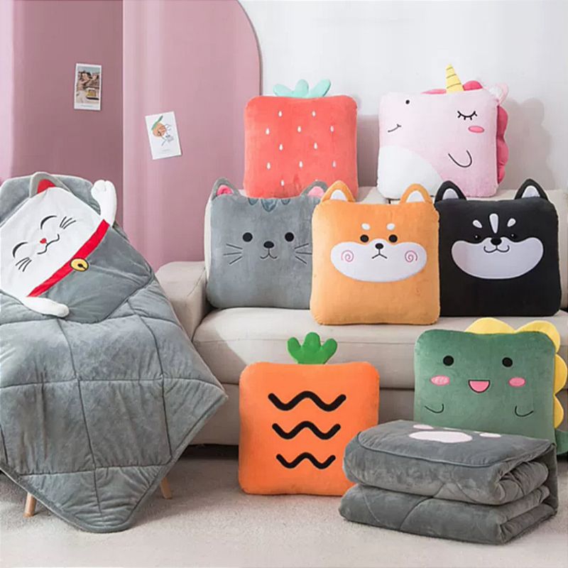 Jual 2IN1 Bantal Selimut Traveling, Kantor, Balmut Multifungsi Bahan ...