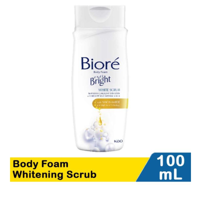 Jual kao biore body foam whitening scrub botol ukuran 100ml | Shopee ...