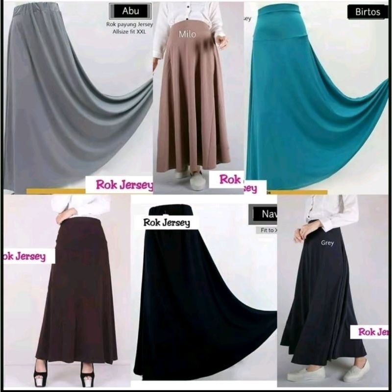 Jual TERLARIS!! Rok Payung Wanita/Rok Panjang Wanita.BAHAN SPANDEK ...