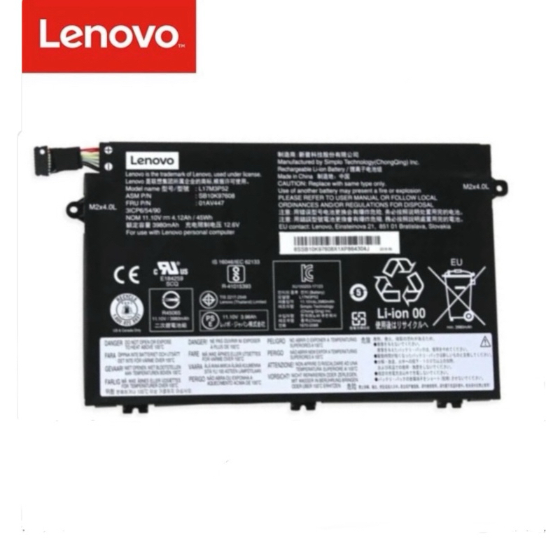 Jual Baterai Laptop ThinkPad E14 E15 E480 E485 E495 E580 E585 E490 E590 01AV455 L17L3P52 ...