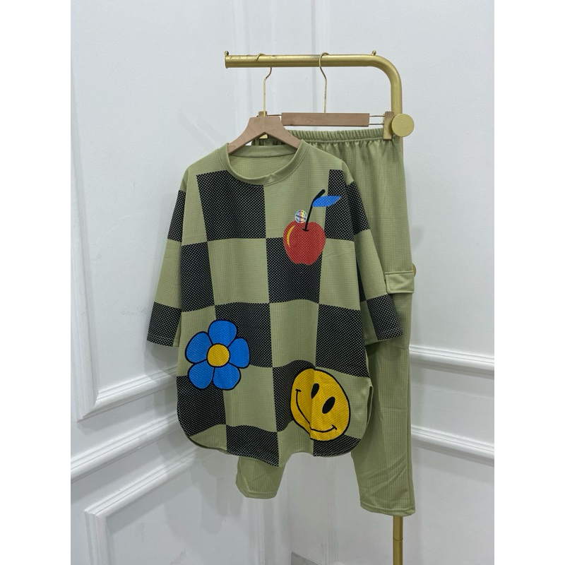 Jual STELAN KNIT SETCEL MURAH CARGO MOTIF JUMBO HALUS LEMBUT XXL KARET ...