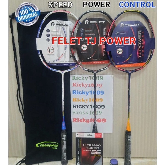 Jual Paling Diminati RAKET BADMINTON FELET TJ POWER SPEED CONTROL POWER ...