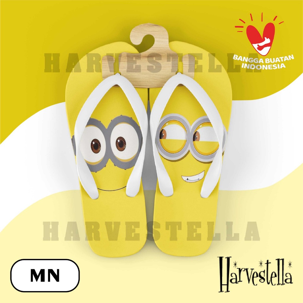Jual [SANDAL JEPIT V2] Minions (MN), Harvestella Sendal Santai Pantai ...