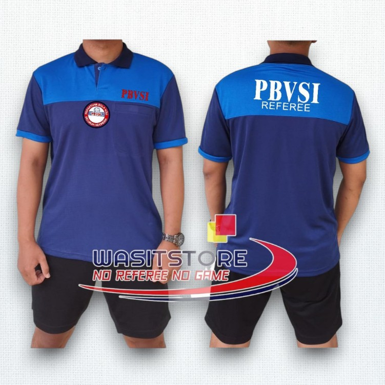 Jual BAJU TUGAS WASIT VOLI 2023 MD: BIRU, NAVY | Shopee Indonesia