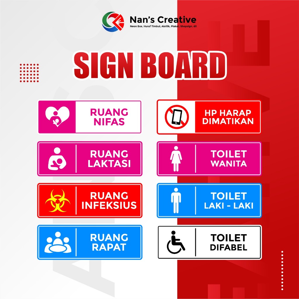 Jual SIGN BOARD/Papan Nama Akrilik/Sign Board Akrilik 1 sisi | Shopee ...