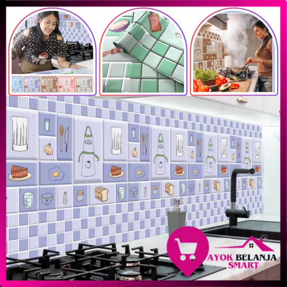 Jual ABS Stiker Dinding Anti Minyak Wall Sticker Anti Minyak Dapur ...