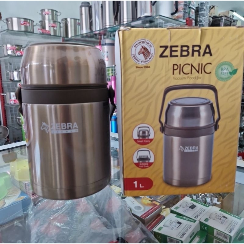 Jual 152435 Vacuum Food Jar Picnic 1liter, Soup Thermos 1liter Zebra ...