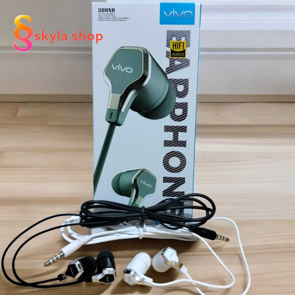 Jual Hendset VIVO Xtra Bass HEADSET HI-FI SOUND EFFECT Clear Human ...