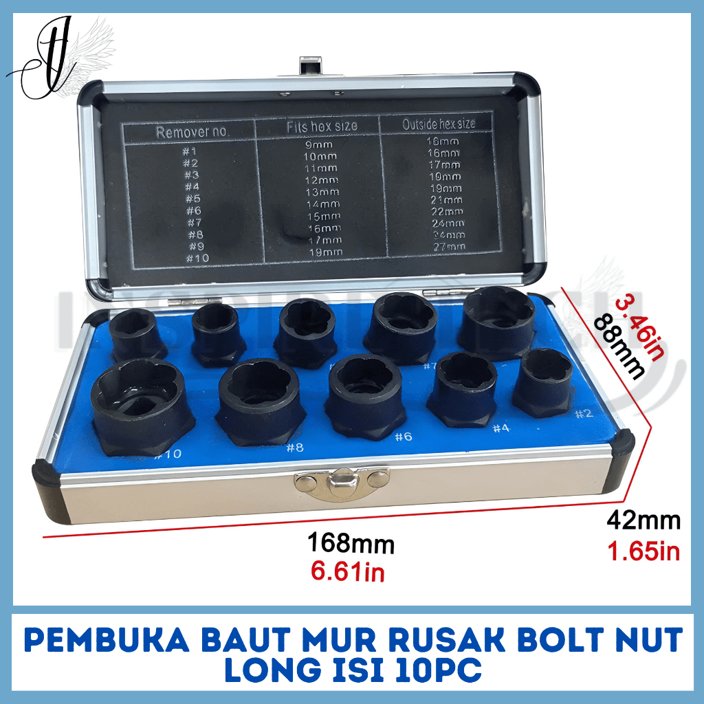 Jual BOLT NUT LONG&SHORT BOX AND NON BOX PEMBUKA MUR RUSAK REMOVER ...