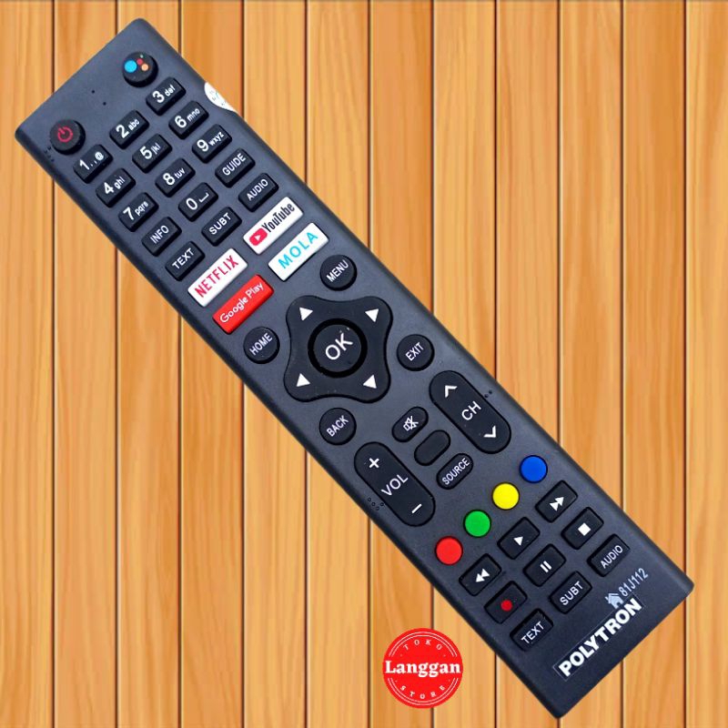 Jual Remote Remot TV POLYTRON LED Android Smart tv 81J112 81J194 | Shopee Indonesia