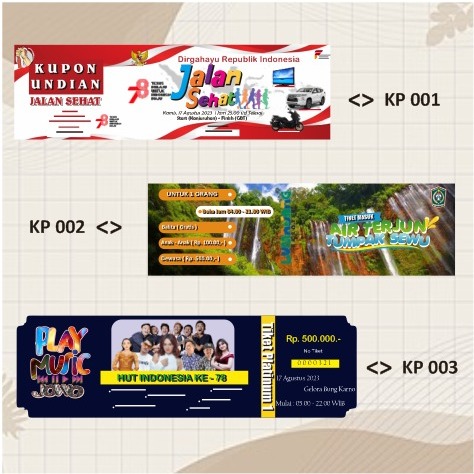 Jual Kupon / Kupon Undian, Kupon Karcis, Kupon Jalan Sehat, Kupon Lomba ...