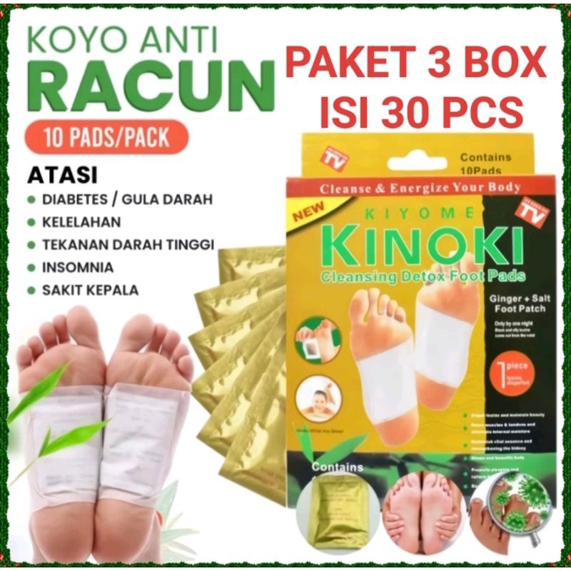 Jual KINOKI GOLD PAKET 3 BOX isi 30 pcs detok kaki penyerap racun dalam ...