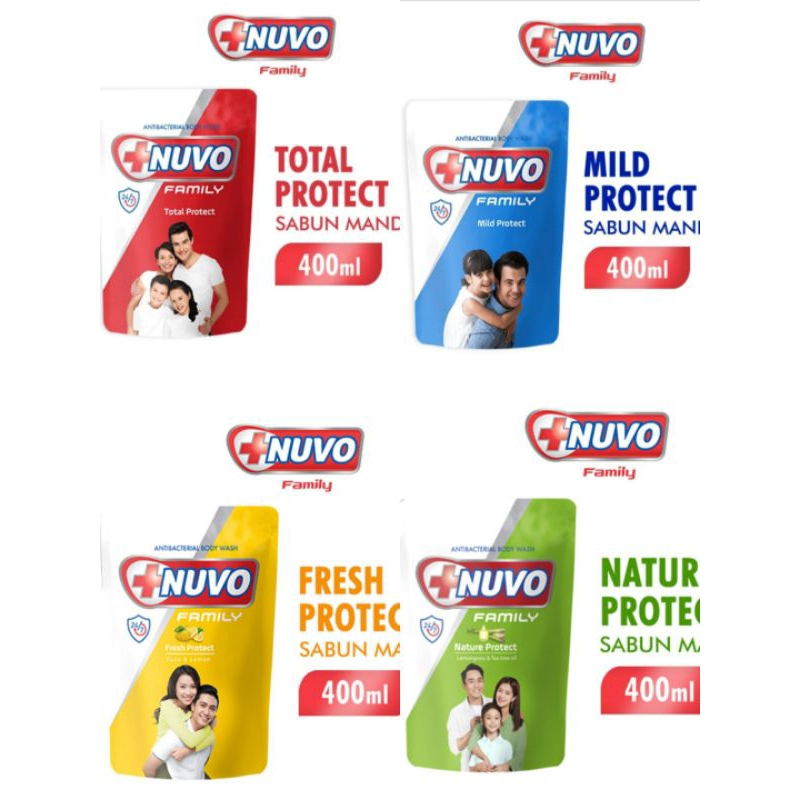 Jual Nuvo Family Sabun Mandi Cair Anti Bakteri Refill 400 ml | Shopee ...