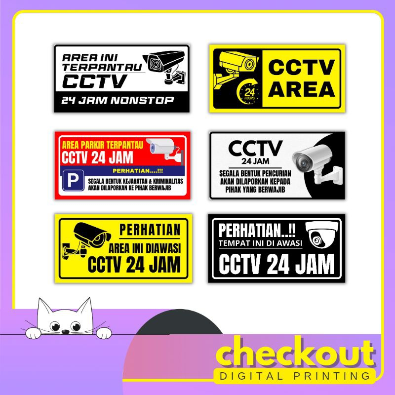 Jual 𝗔𝗥𝗘𝗔 𝗣𝗔𝗥𝗞𝗜𝗥 𝗖𝗖𝗧𝗩 Stiker Keamanan Ruangan Parkir Toko Perkantoran ...