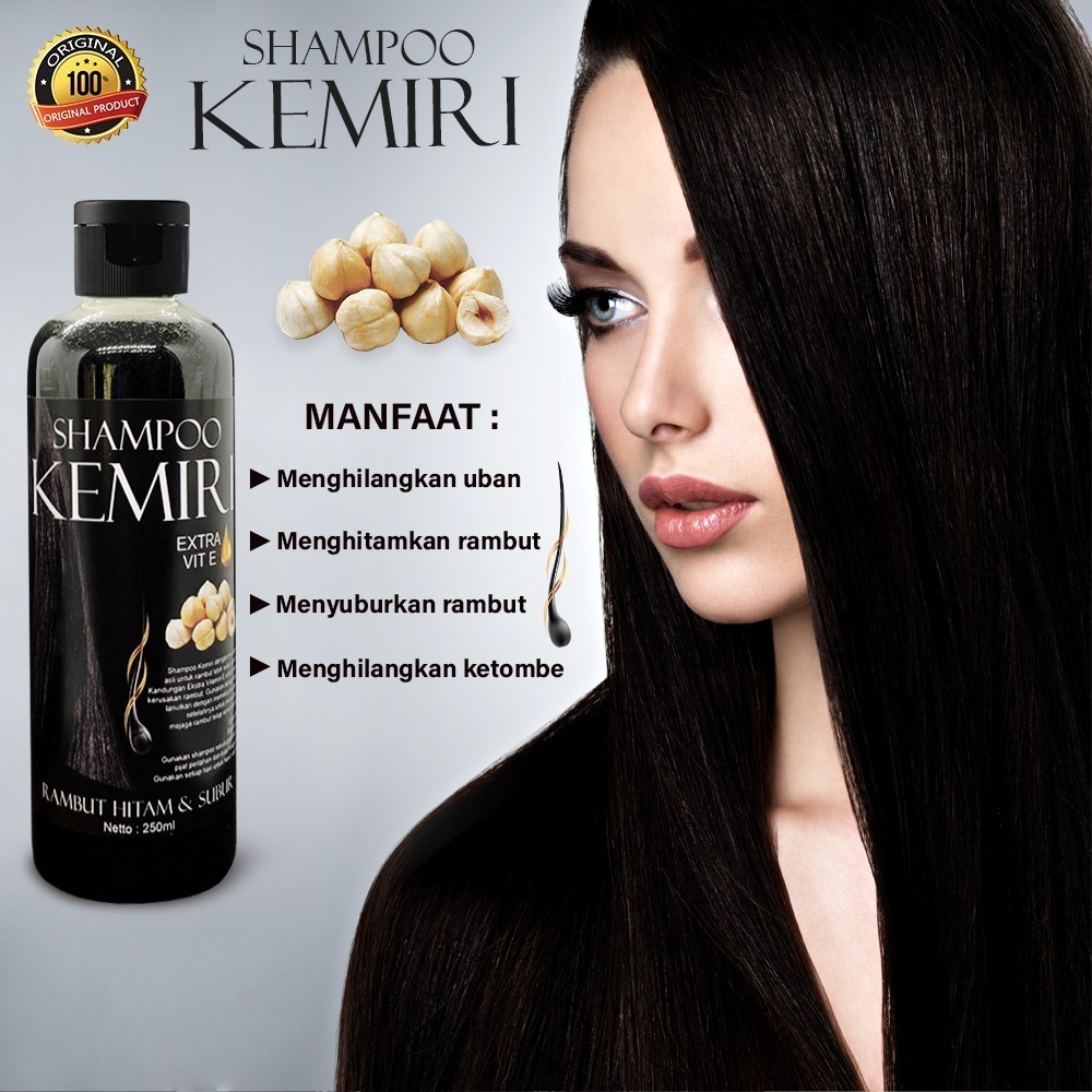 Jual Shampoo Kemiri Hitam - Shampoo Pemanjang Rambut Menebalkan dan ...
