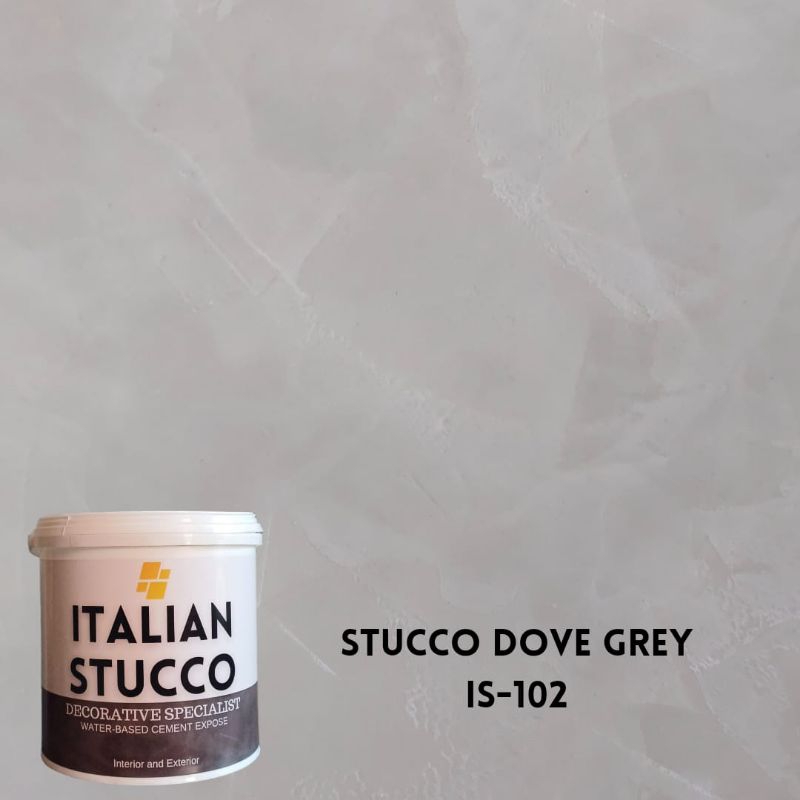 Jual Cat motif semen ekspos italian stucco paint - dove grey - 1kg ...