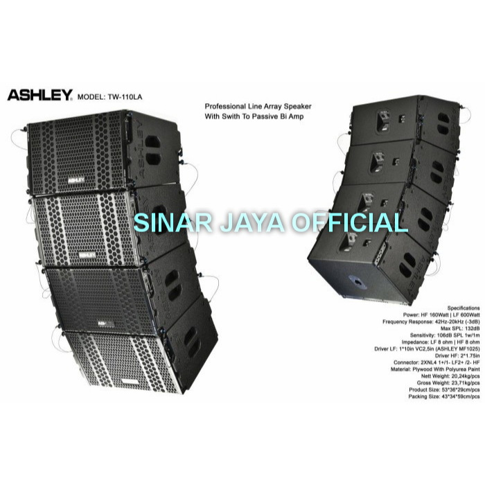 Jual SPEAKER ASHLEY LINE ARRAY TW 110LA HARGA 1 PSC ASHLEY TW110LA ...