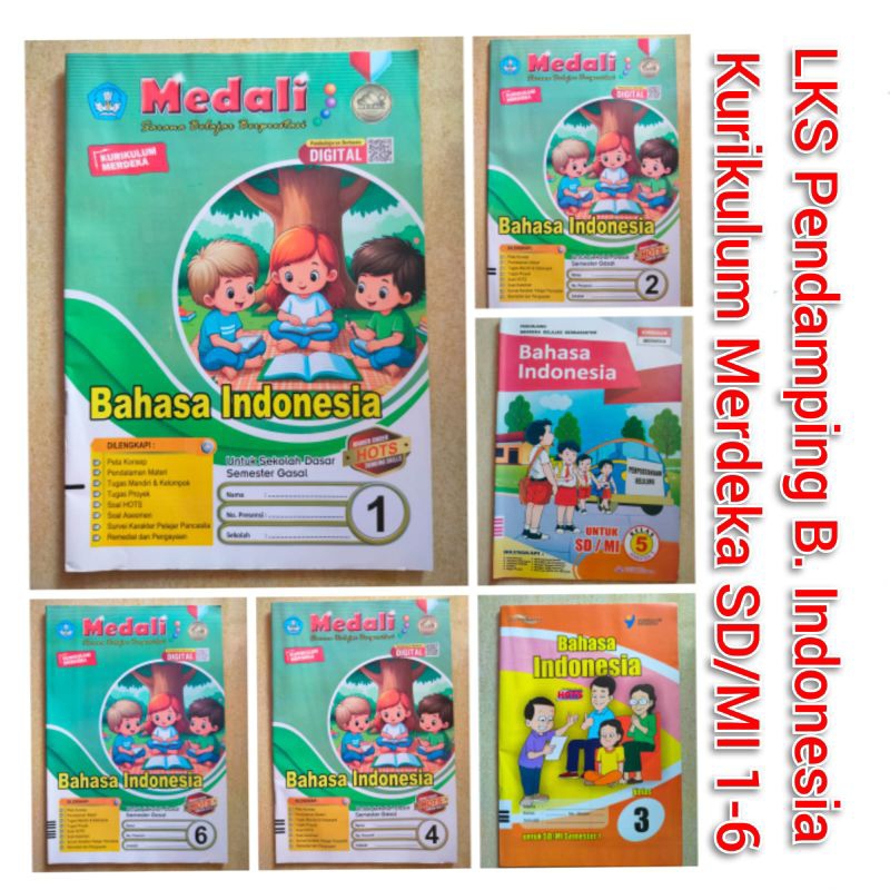 Jual LKS Bahasa Indonesia SD/MI Kelas 1-6 Kurikulum Merdeka Terbaru Materi dan Soal Soal HOT ...