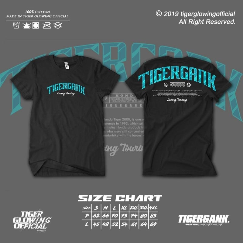 Jual Kaos Tiger Gank Original Free Stiker Melimpah (2 Warna) | Shopee ...