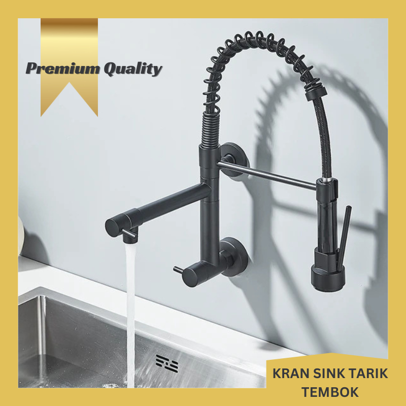 Jual S 304 Kran Sink Cuci Piring Tembok Kran Sink Tarik Dudukan Tembok ...