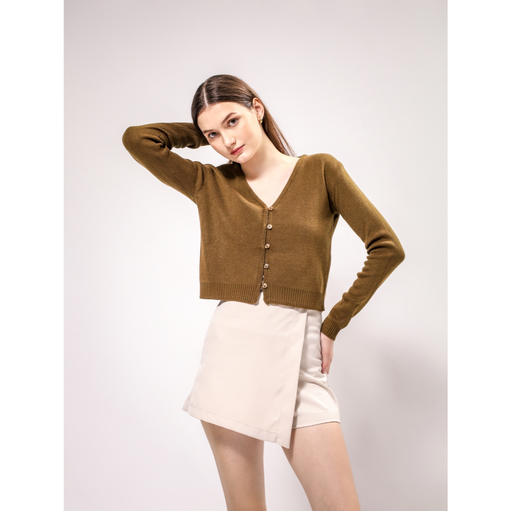 Jual NIGOO Alaia Crop Knit Cardigan Rajut Wanita | Shopee Indonesia