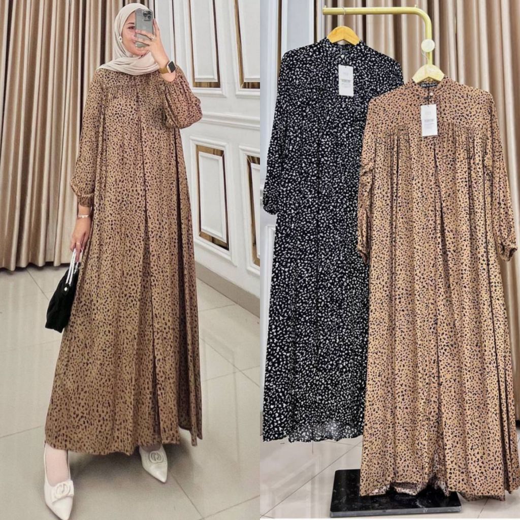 Jual Leoni Dress Leopard Dress Silang Belakang Ld 110 Pb 130 Dress ...