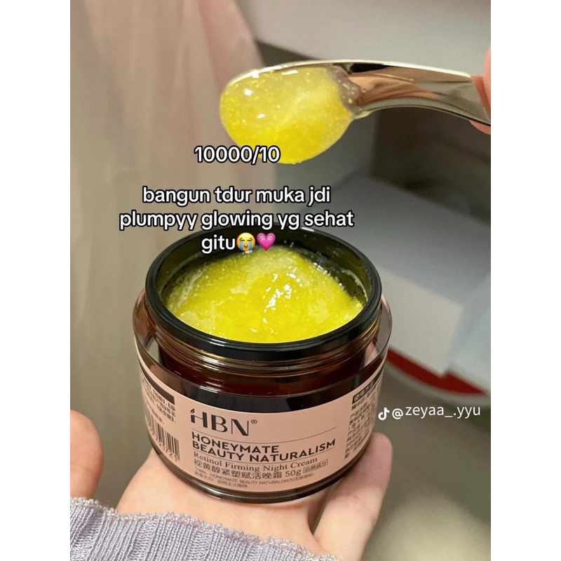 Jual READY STOCK HBN HONEYMATE BEAUTY NATURALISM RETINOL FIRMING NIGHT ...
