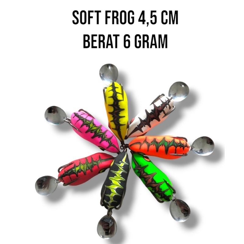 Jual SOFT FROG 4,5 CM | UMPAN CASTING IKAN GABUS DAN TOMAN | Shopee Indonesia