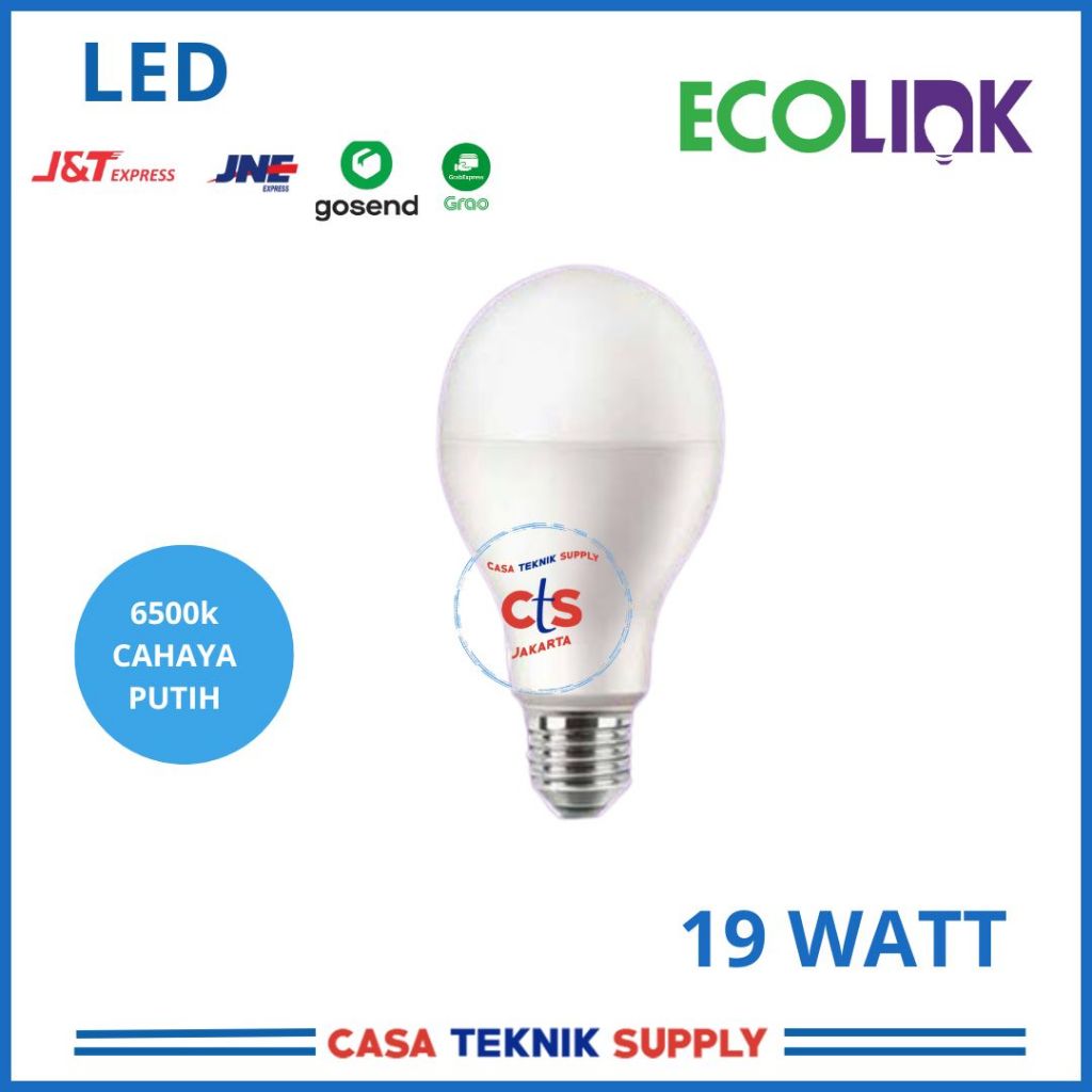 Jual Lampu LED Ecolink Bohlam Bulb 19 Watt Putih (19W 19 W 19Watt ...