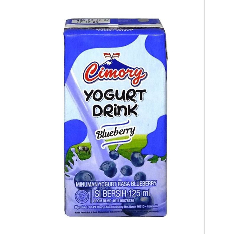 Jual cimory yogurt drink blueberry 125 ml 1 karton 40 pcs | Shopee ...