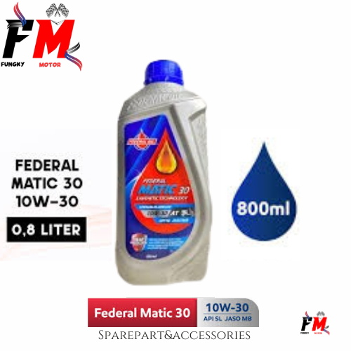 Jual OLI FEDERAL MATIC 30 10W-30 0.8L SL JASO MB SPESIALIS DINGIN ...