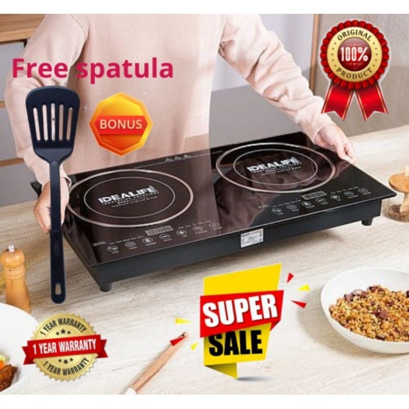 Jual IDEALIFE - Double Induction Stove - Kompor Listrik Induksi 2 Tungku- IL-201b | Shopee Indonesia
