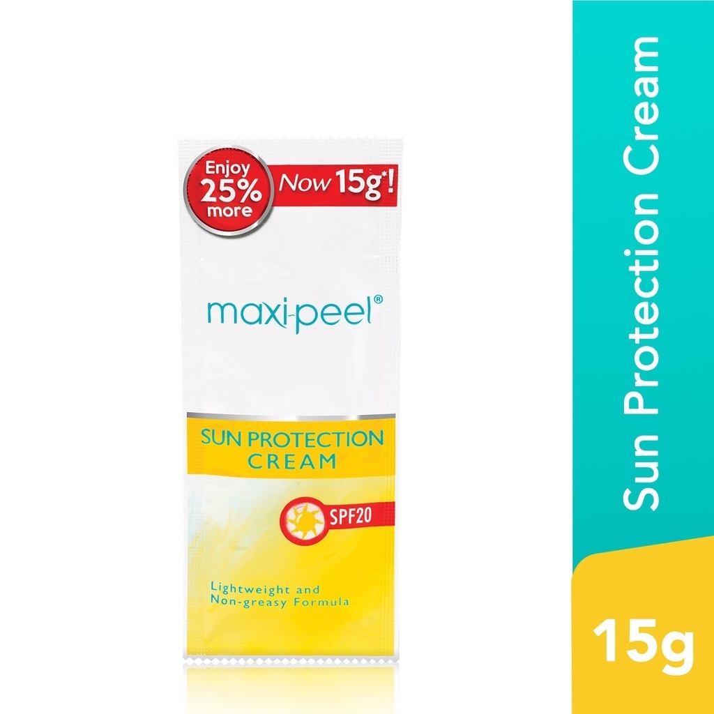 Jual Maxi-Peel Sun Protection Face Cream - Sunscreen SPF20 15g/Maxipeel Sunscreen | Shopee Indonesia